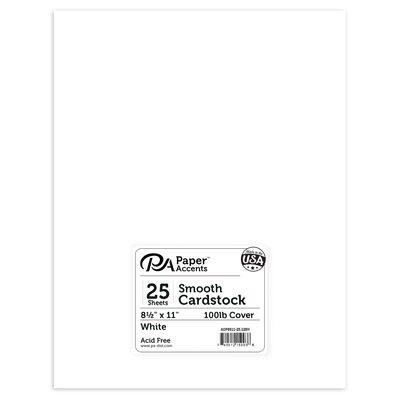 PA Paper™ Accents White 8.5" x 11" 100lb. Smooth Cardstock, 25 Sheets ...