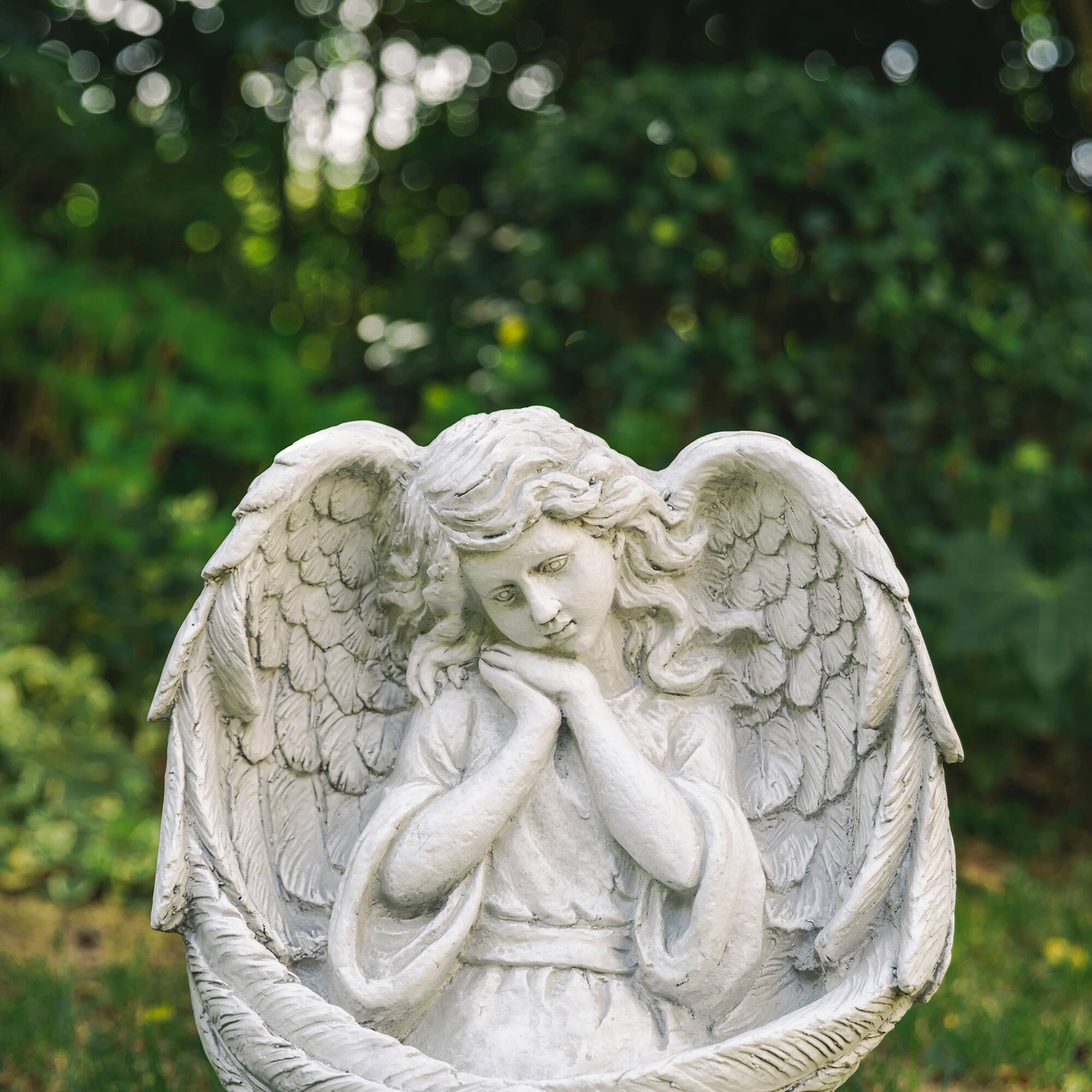 Glitzhome® 19" Kneeling Angel Garden Statue | Garden Decor | Michaels