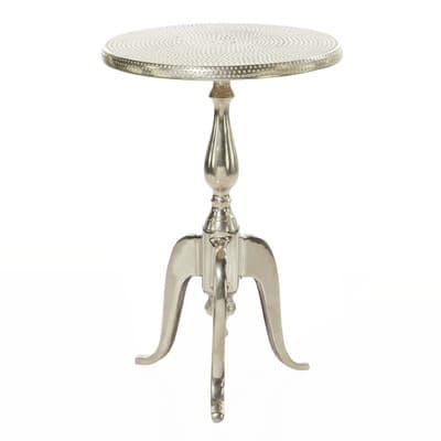 22" Silver Aluminum Traditional Accent Table | Michaels