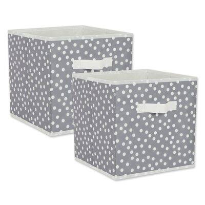 DII® 11" Gray & White Dots Storage Cube, 2ct. | Michaels