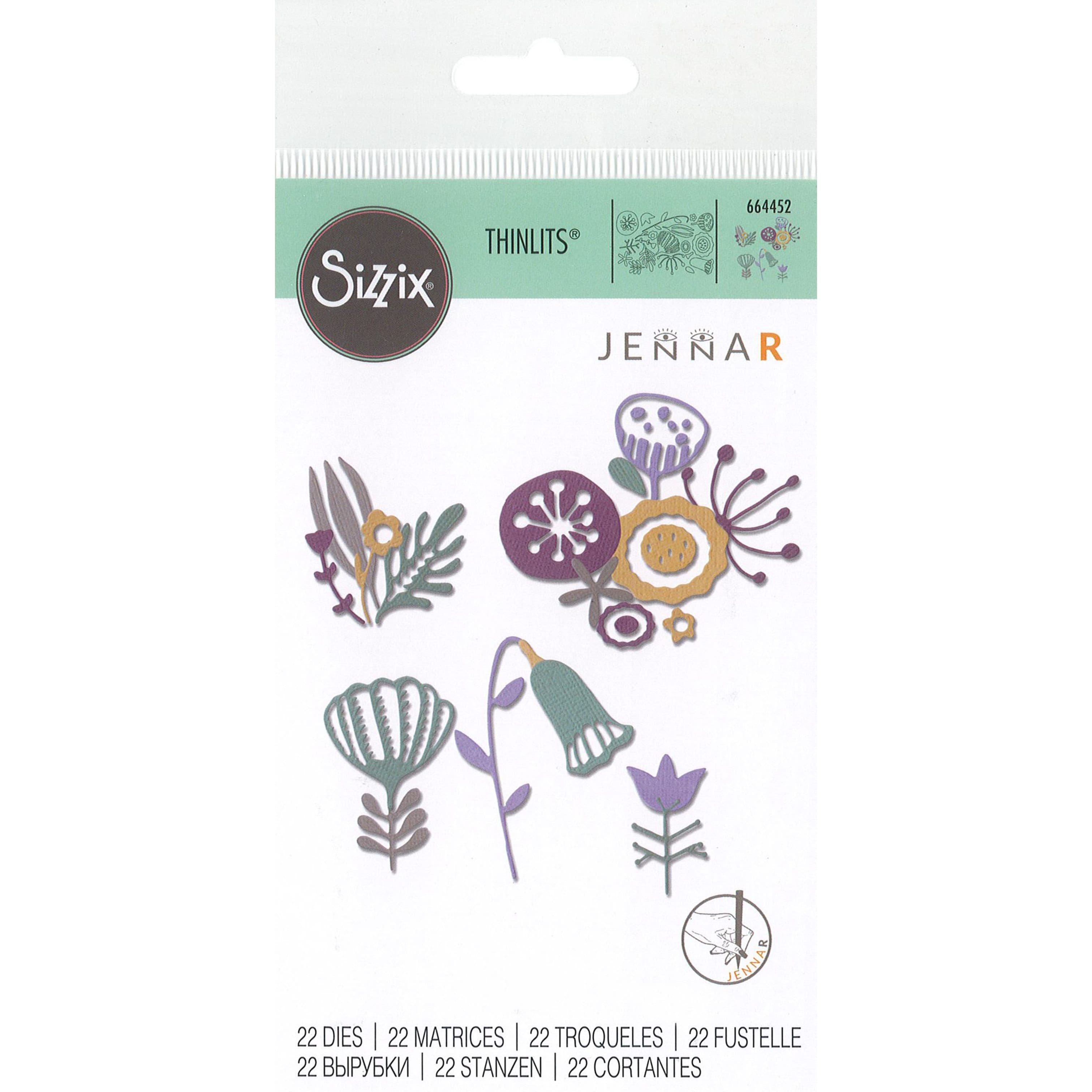 Sizzix® Thinlits® Folk Florals Die Set by Jenna Rushforth® | Michaels