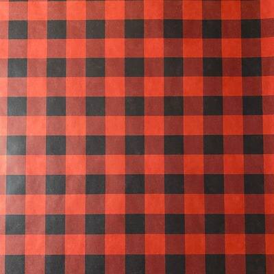 Red & Black Buffalo Check Kraft Premium Gift Wrap by Celebrate It ...