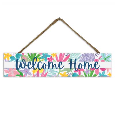 17" Welcome Home Tropical Outdoor/Indoor Hanging Sign | Michaels