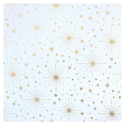 White & Gold Star Cardstock Paper by Recollections™, 12" x 12" | Michaels