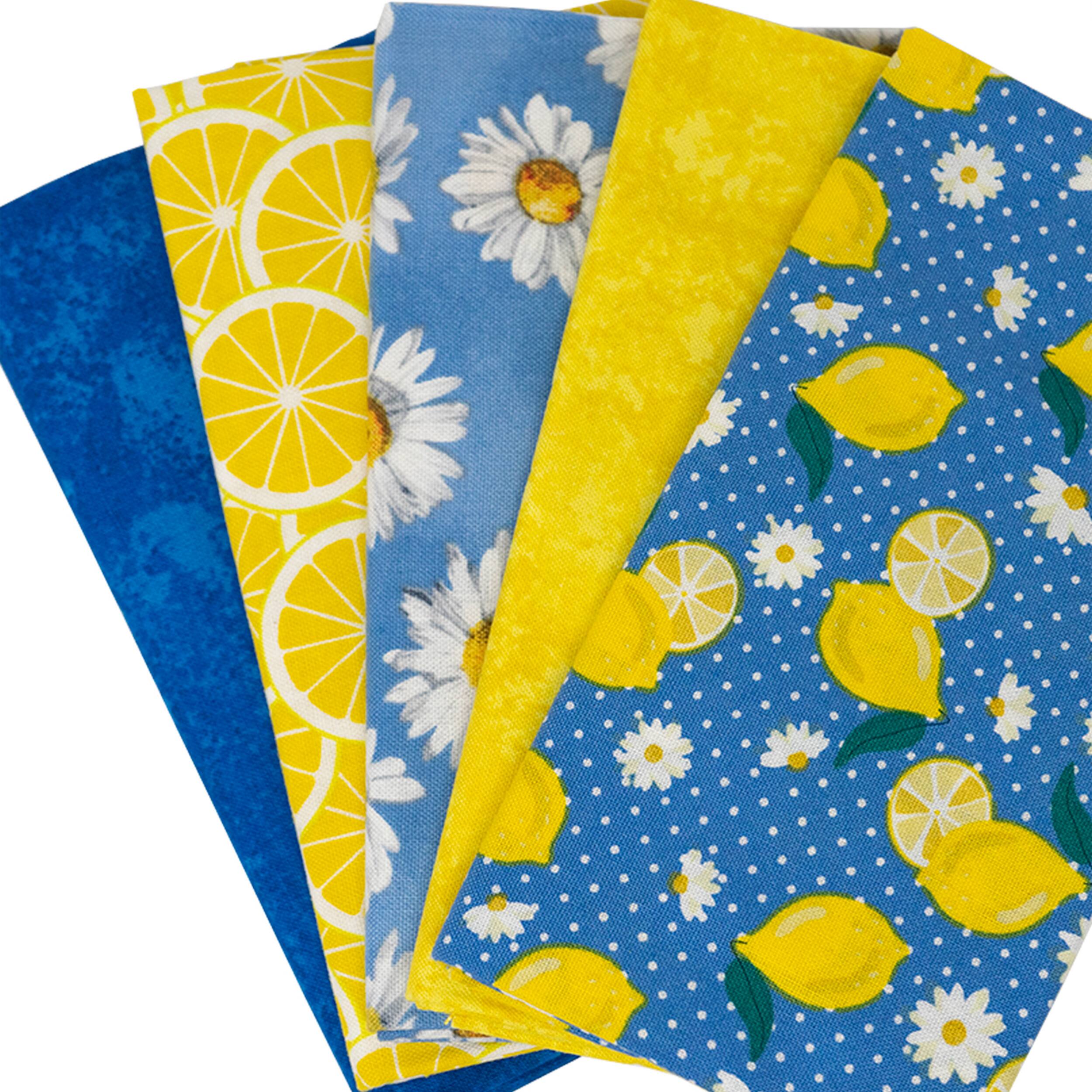 SINGER Lemon Floral Cotton Fabric Bundle | Michaels