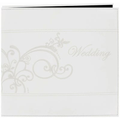 Pioneer® Wedding Embroidered Leatherette Post Bound Album, 12" x 12 ...