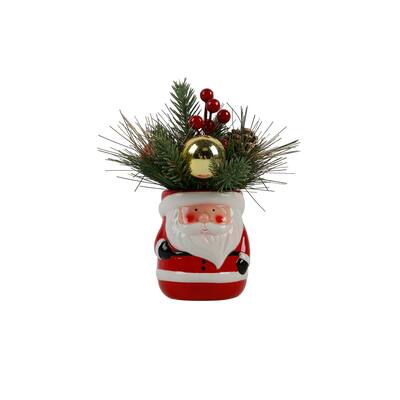 Christmas Mix In 7" Santa Ceramic Pot | Michaels