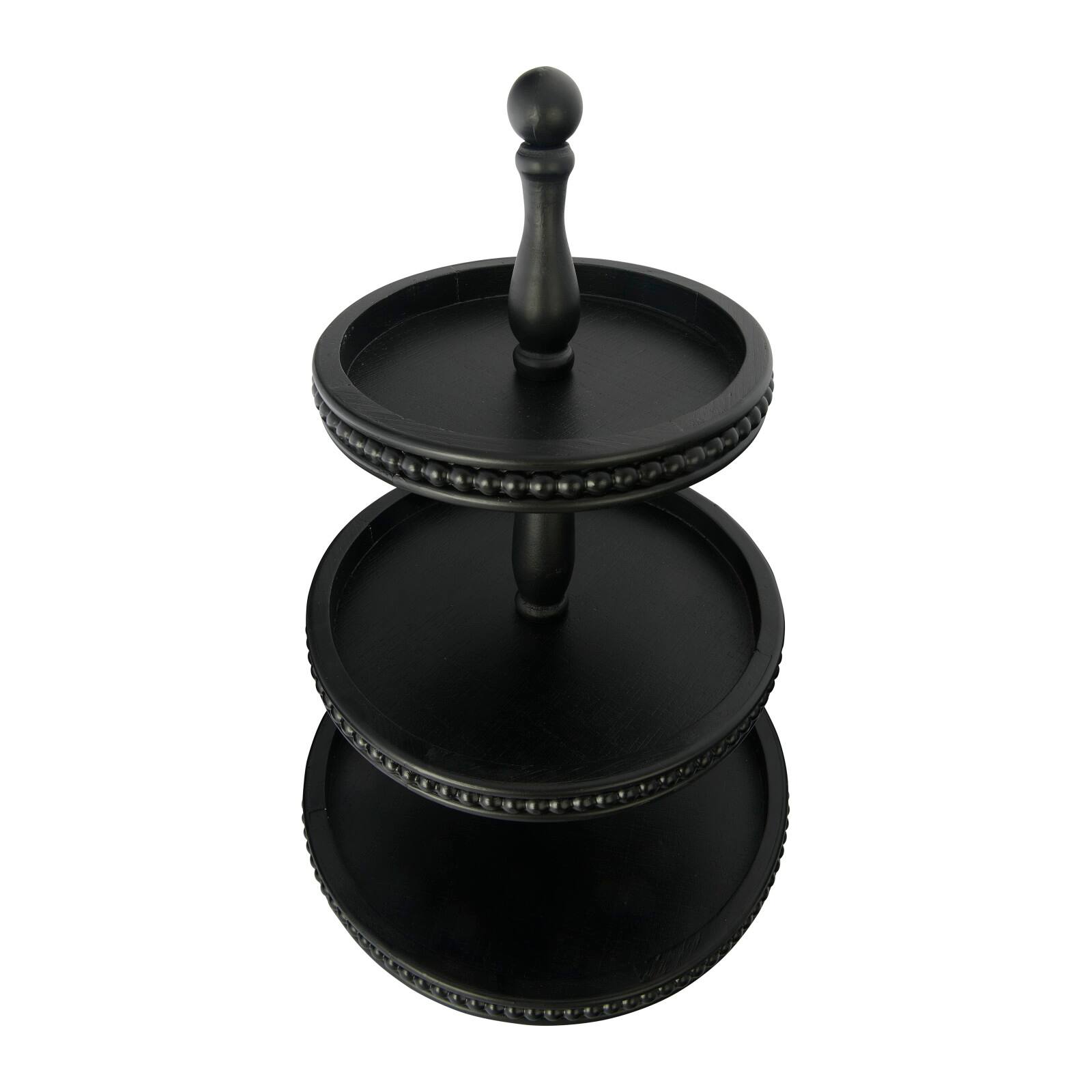 25" Black 3-Tier Wood Tray | Tables & Trays | Michaels