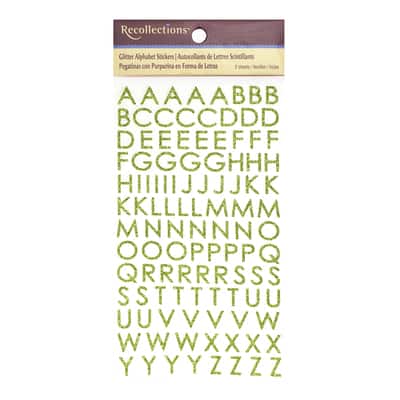 Buy in Bulk - 12 Pack: Glitter Block Alphabet Stickers by Recollections ...