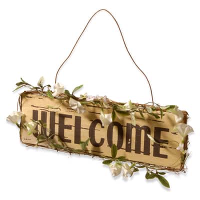 21" Welcome Door Sign | Michaels