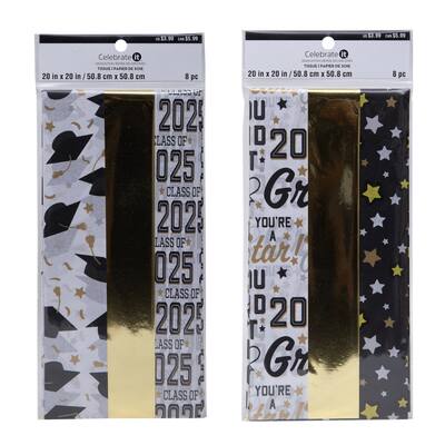 Assorted 20" Graduation Tissue Paper, 1pc. by Celebrate It™ | Michaels