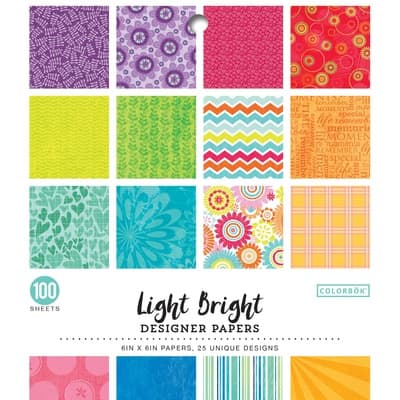 Colorbok® Light Bright Designer Paper Pad, 6" x 6" | Michaels