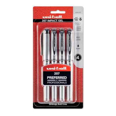 Uni-Ball® Impact Gel Black 4 Pen Set | Michaels