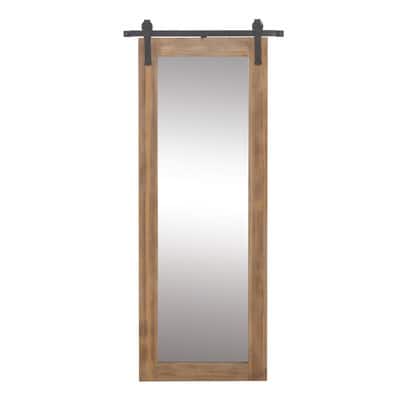 Brown Industrial Wood Wall Mirror | Michaels