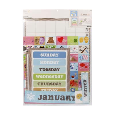 Class Rules! Pastel Bulletin Board Calendar Kit by B2C™ | Michaels
