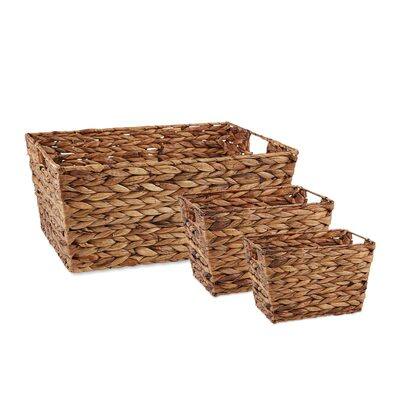 DII® Dark Brown Water Hyacinth Basket Set | Michaels