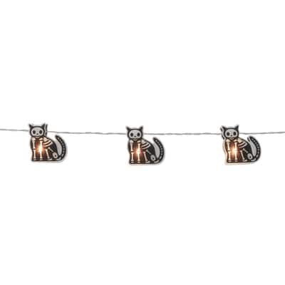 10ct. Warm White LED Skeleton Cat String Lights by Ashland® | Michaels