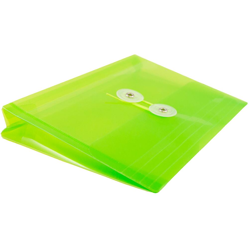 JAM Paper 5.5" x 7.5" Button & String Tie Closure Plastic Envelopes ...