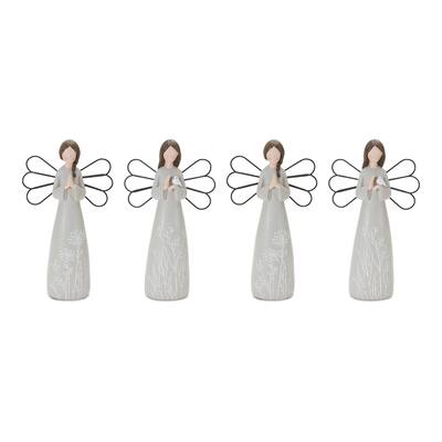 7.75" Etched Angel Figurine Set | Michaels