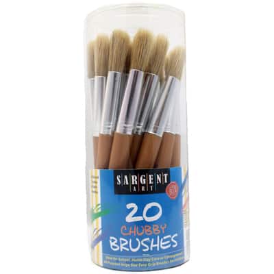 Sargent Art® Chubby Paint Brushes with Canister | Michaels