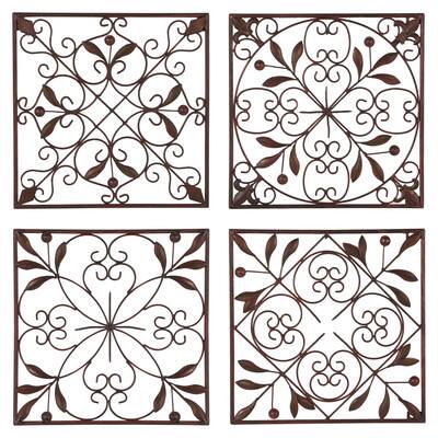 Brown Metal Rustic Wall Décor Set, 4ct. | Michaels