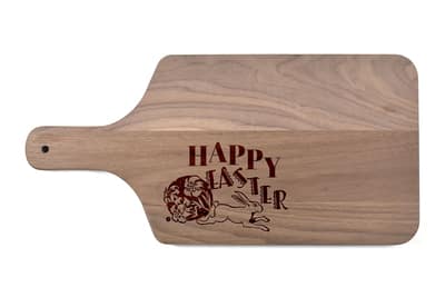 Happy Easter Vintage Bunny Walnut Paddle Cutting Board | Michaels