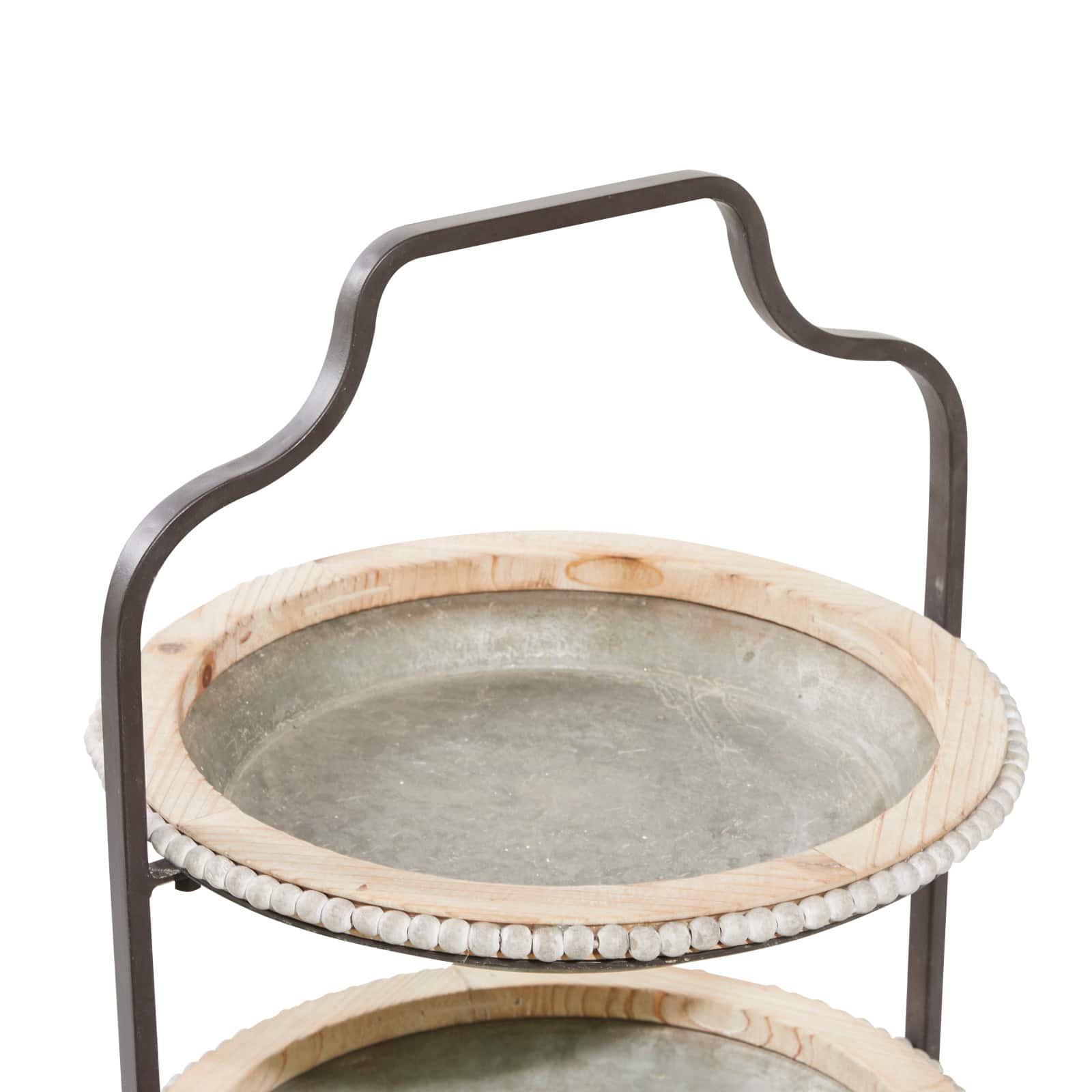 Gray Metal Farmhouse Tiered Server, 29" x 16" x 15" | Michaels