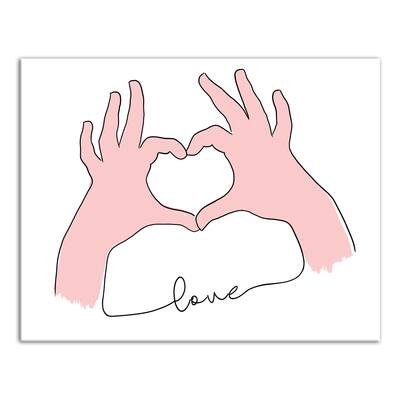 Love Heart Hands Canvas Wall Art | Michaels