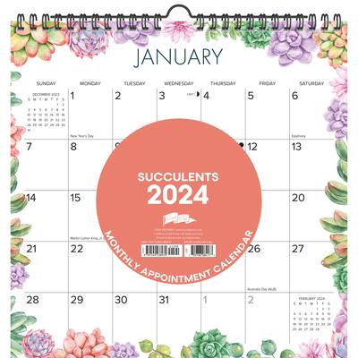 2024 Succulents Spiral Wall Calendar | Michaels