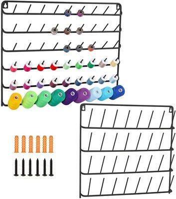 NEX™ Black 32-Spool and 54-Spool Wall-Mounted Sewing Thread Rack Set ...