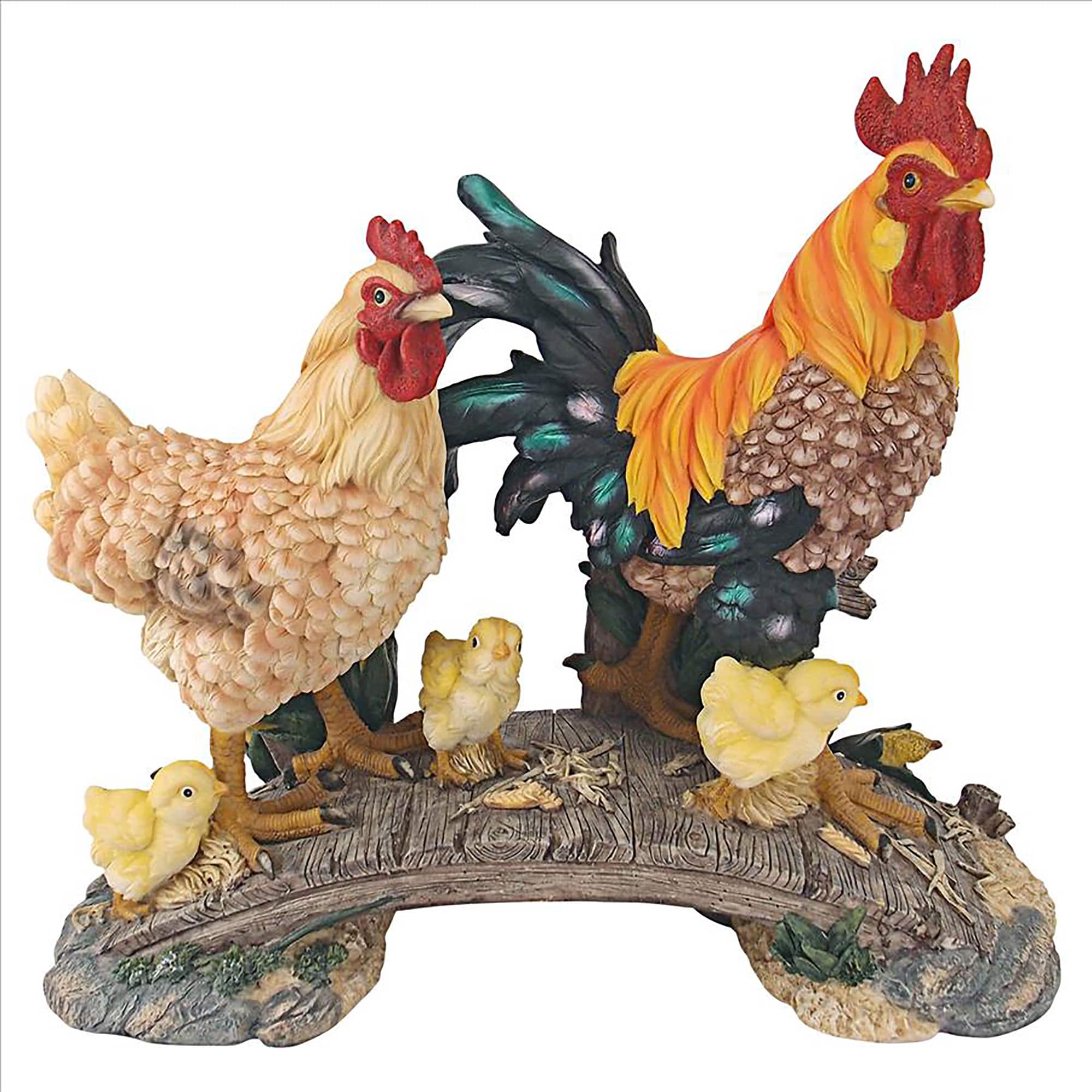 Design Toscano 14.5" Chickens Bridging the Roost Garden Statue | Michaels