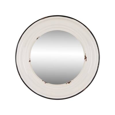Glitzhome® Farmhouse Metal Enamel Wall Mirror | Mirrors | Michaels