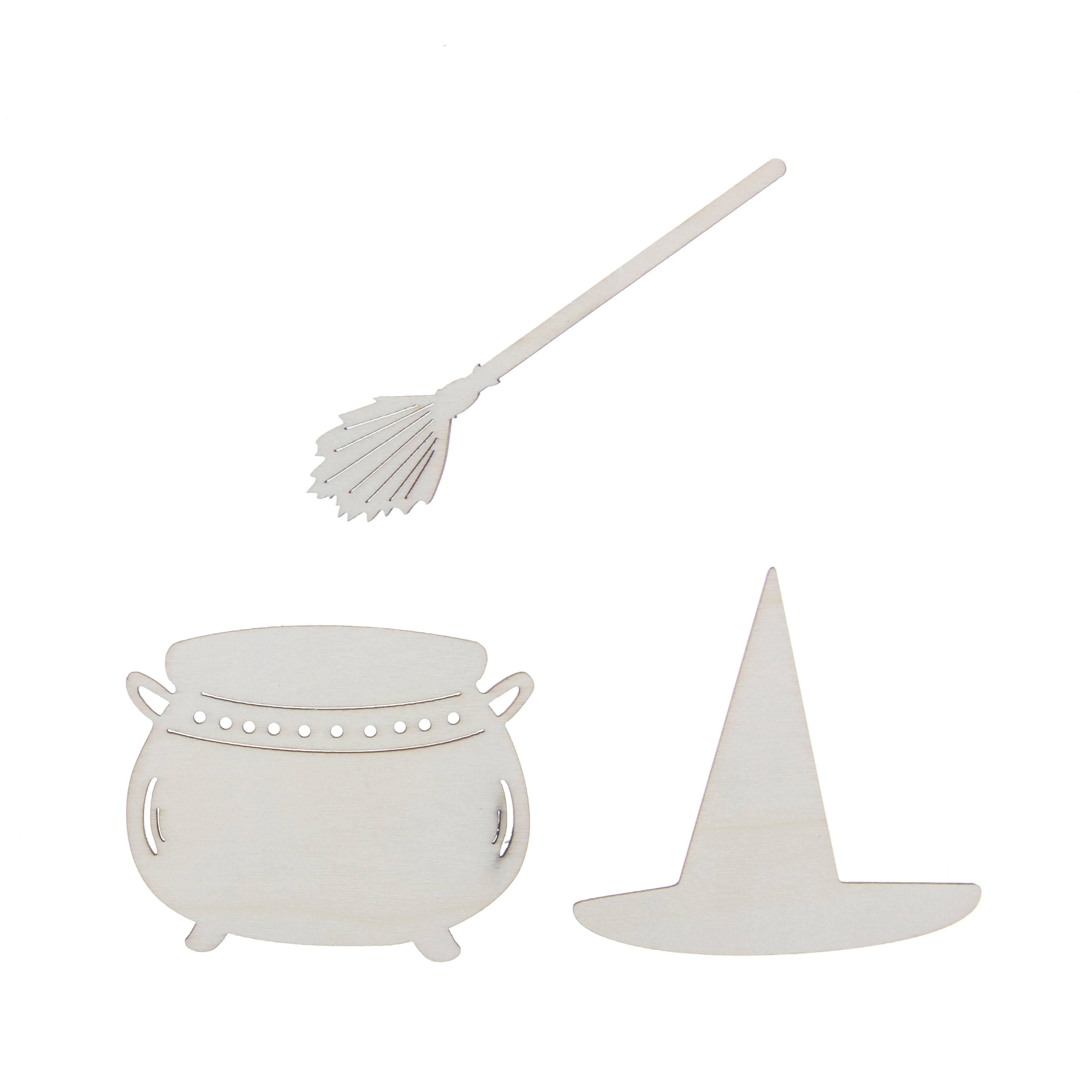 Halloween DIY Plywood Witch-Themed Shapes by Make Market® | Michaels