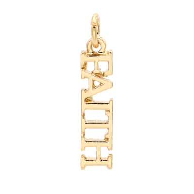 14K Gold Plated Faith Charm by Bead Landing™ | Michaels
