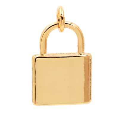 14K Gold Plated Lock Charm by Bead Landing™ | Michaels