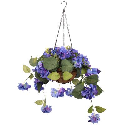 28" Blue Hydrangea Hanging Basket by Ashland® | Michaels