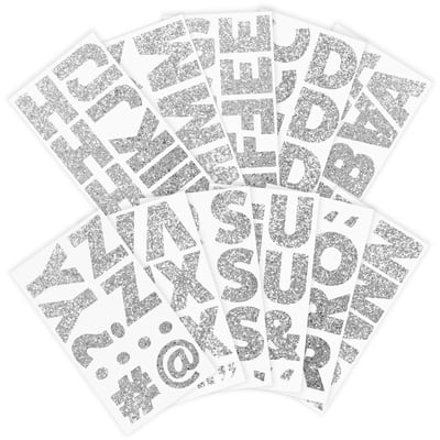Silver Chunky Glitter Alphabet Stickers by Recollections™ | Michaels