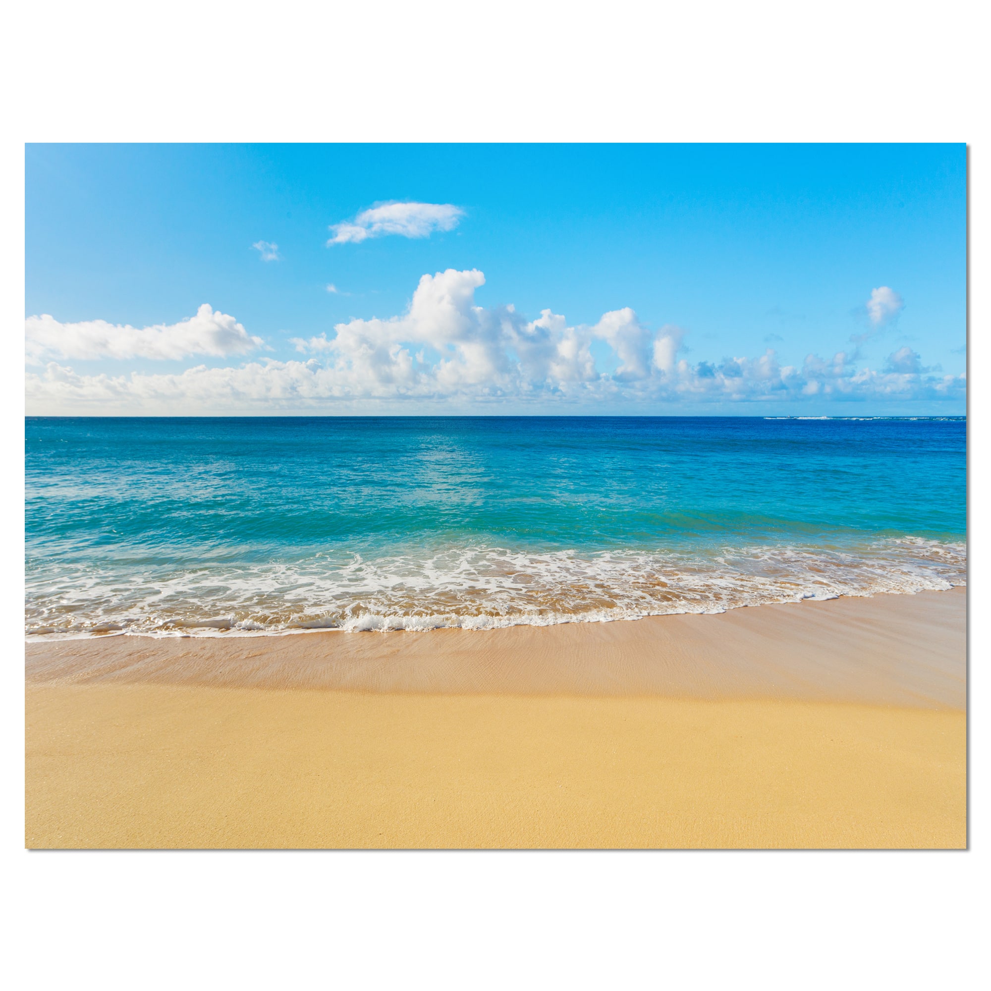 Designart - Calm Beach and Tropical Sea - Photography Canvas Art Print ...