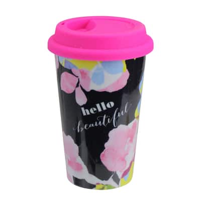 Double Insulated Hello Beautiful Ceramic Travel Mug | Michaels