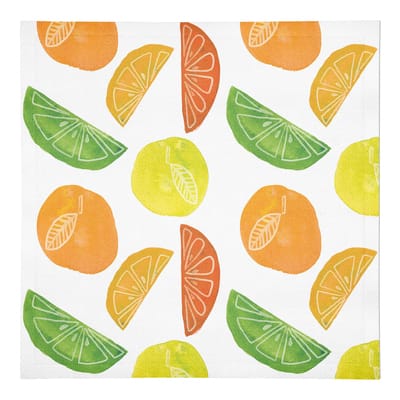 Citrus Fruit Pattern 10" x 10" Cotton Twill Napkin | Michaels
