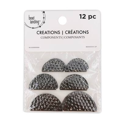 Hammered Half Round Connectors by Bead Landing™ Creations | Michaels