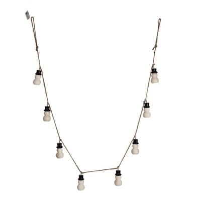 Hello Honey® 6ft. Decorative Wood Snowman with Jute Rope Garland | Michaels