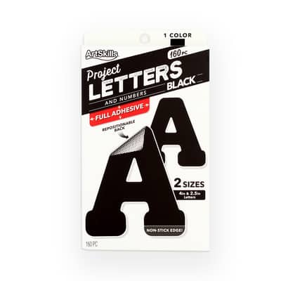 ArtSkills® 2.5" to 4" Black 160 Piece Paper Poster Letter Set | Michaels