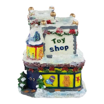 4" Glittered Snowy Toy Shop Christmas Village Building | Michaels