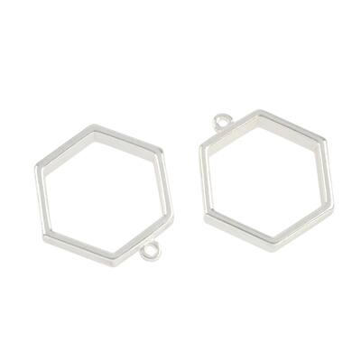 Open Back Frame Hexagon Pendants, 2ct. by Bead Landing™ | Michaels