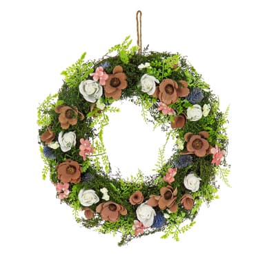 18" Floral Assortment Spring Wreath | Michaels