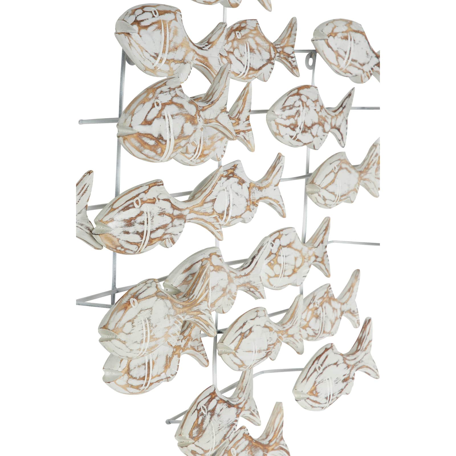 37" White Wood Fish Coastal Wall Decor | Michaels