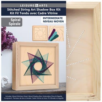 Leisure Arts® Spiral Stitched String Art Shadow Box Kit | Michaels