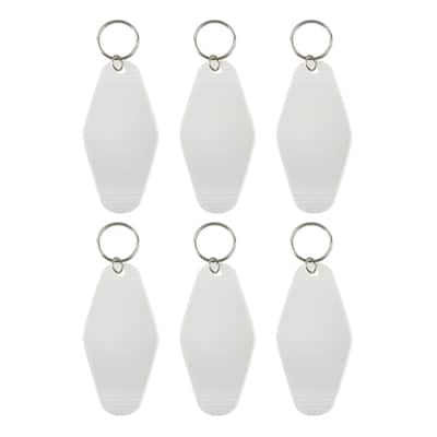 3.5" Motel Tag Acrylic Keychains, 6ct. by Make Market® | Michaels
