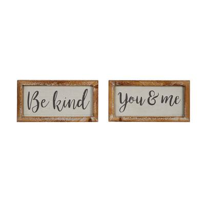 Set of 2 Brown Metal Farmhouse Sign Wall Decor, 12" x 6" | Michaels
